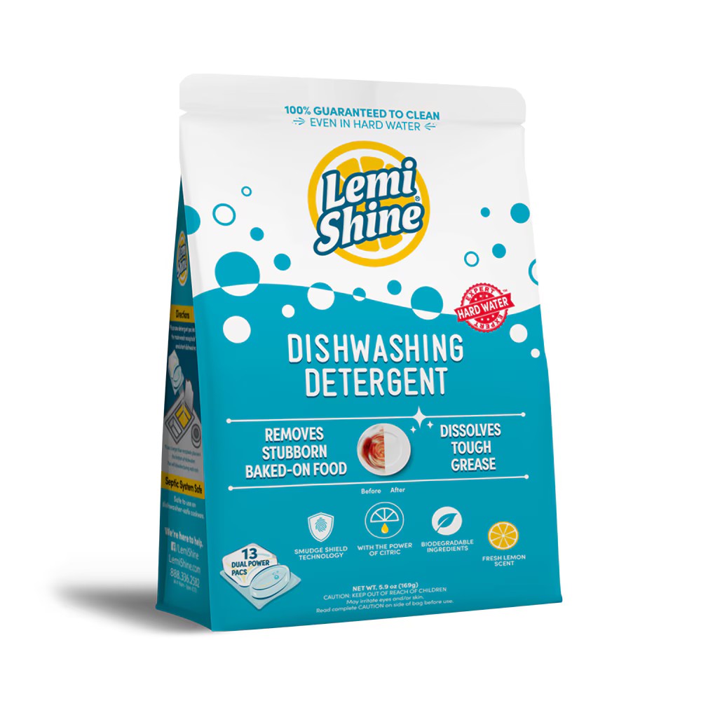 Lemi Shine Auto Dish Detergent Dual Power Pacs Lemon 13 Pacs Deals and ...