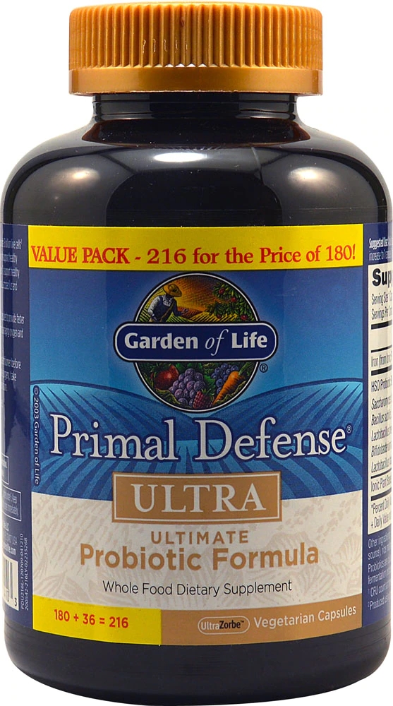 Primal Defense Ultra Probiotic Formula -- 216 Vegetarian Capsules Deals ...