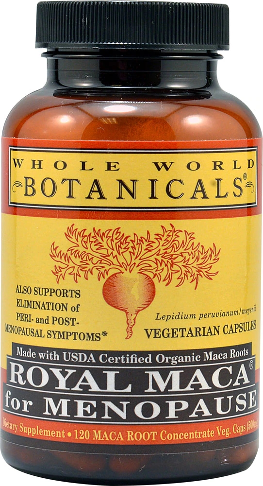 Whole World Botanicals Royal Maca for Menopause 120 Vegetarian Capsules ...
