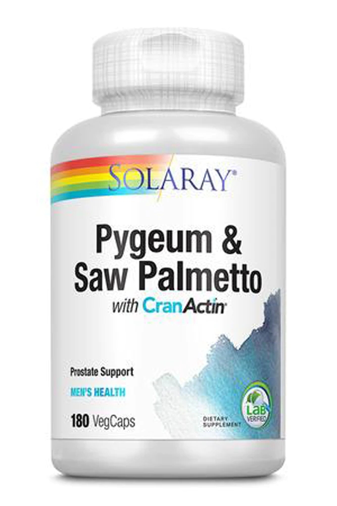 Solaray Pygeum and Saw Palmetto with CranActin 180 VegCaps Best Deals ...