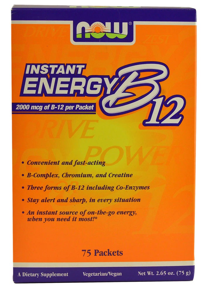 NOW B12 Instant Energy 2000 mcg - 75 Packets De beste aanbiedingen en ...