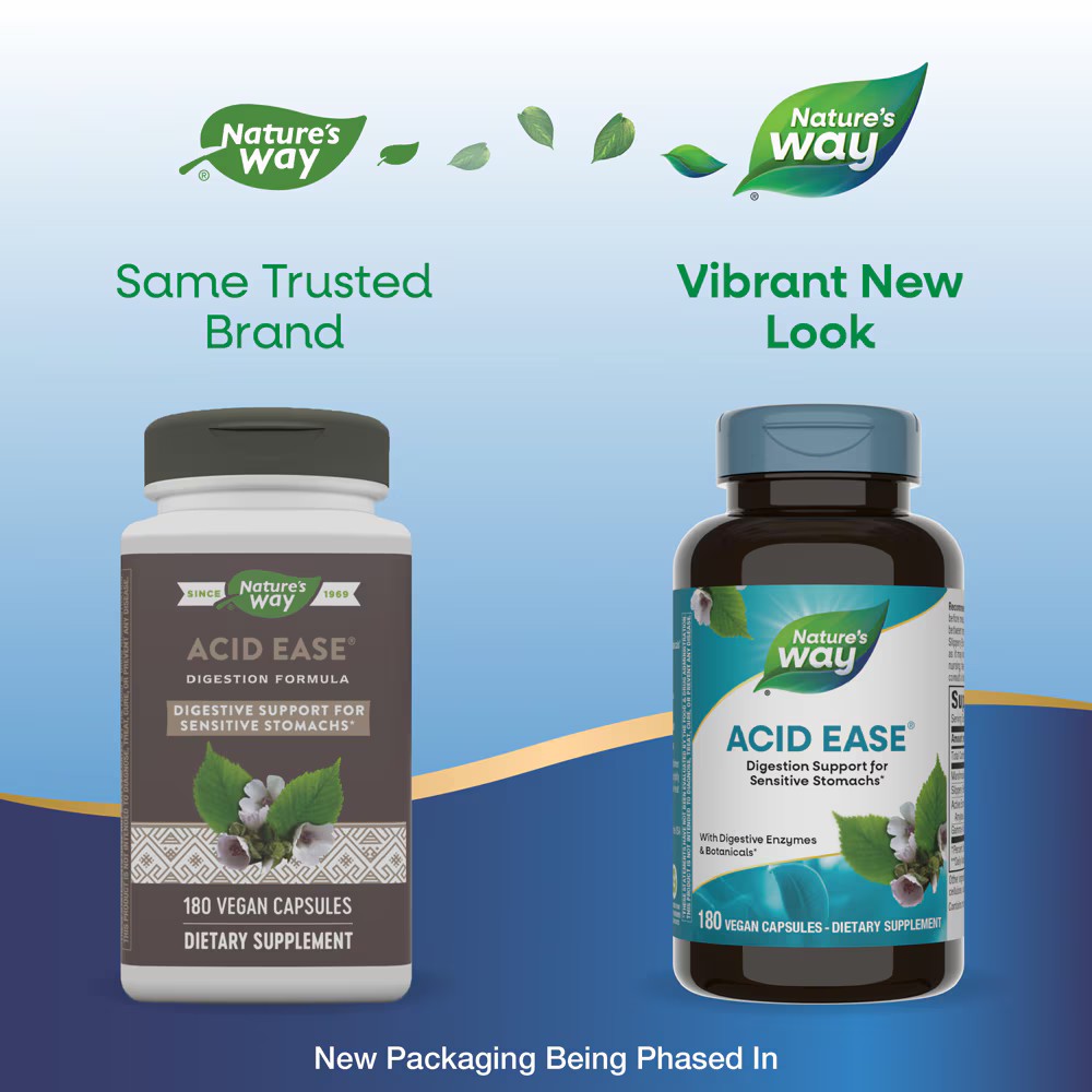 Acid Ease - Digestive Enzymes - Digestive Health -- 180 Vegan Capsules ...