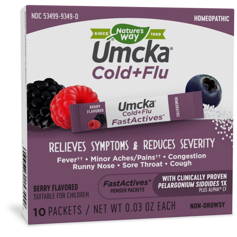 Umcka Cold+Flu FastActives - Relieve Symptoms Berry -- 10 Powder ...