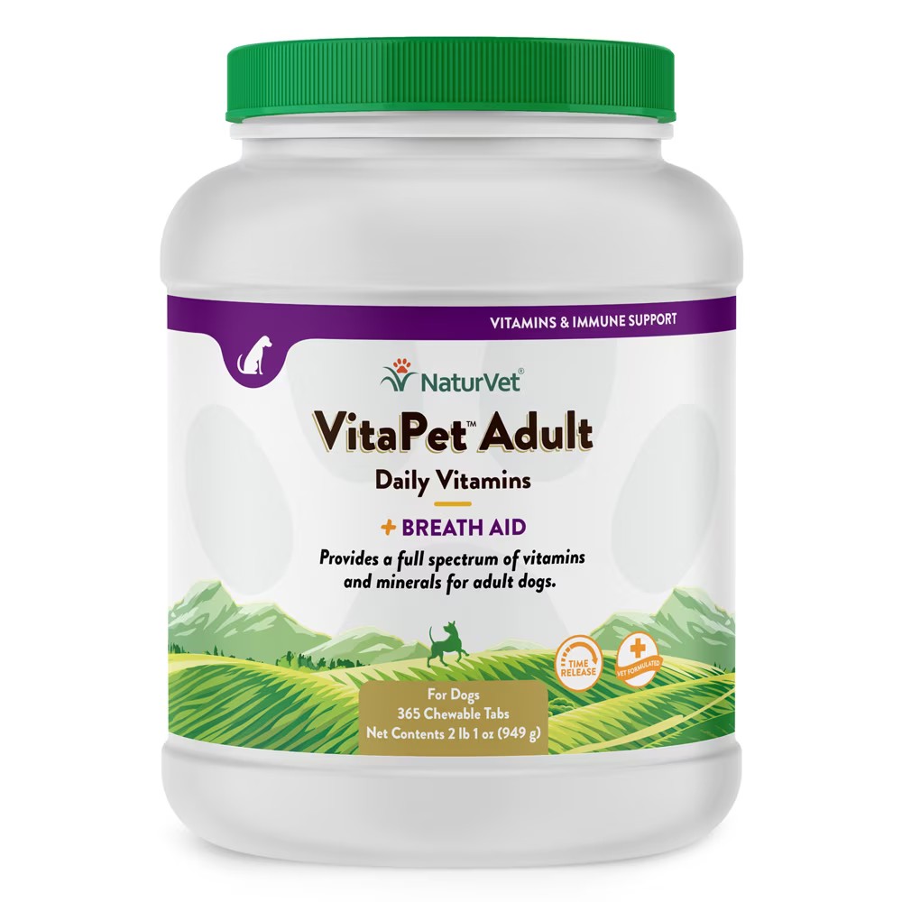 VitaPet Adult Daily Vitamins plus Breath Aid for Dogs -- 365 Chewable ...