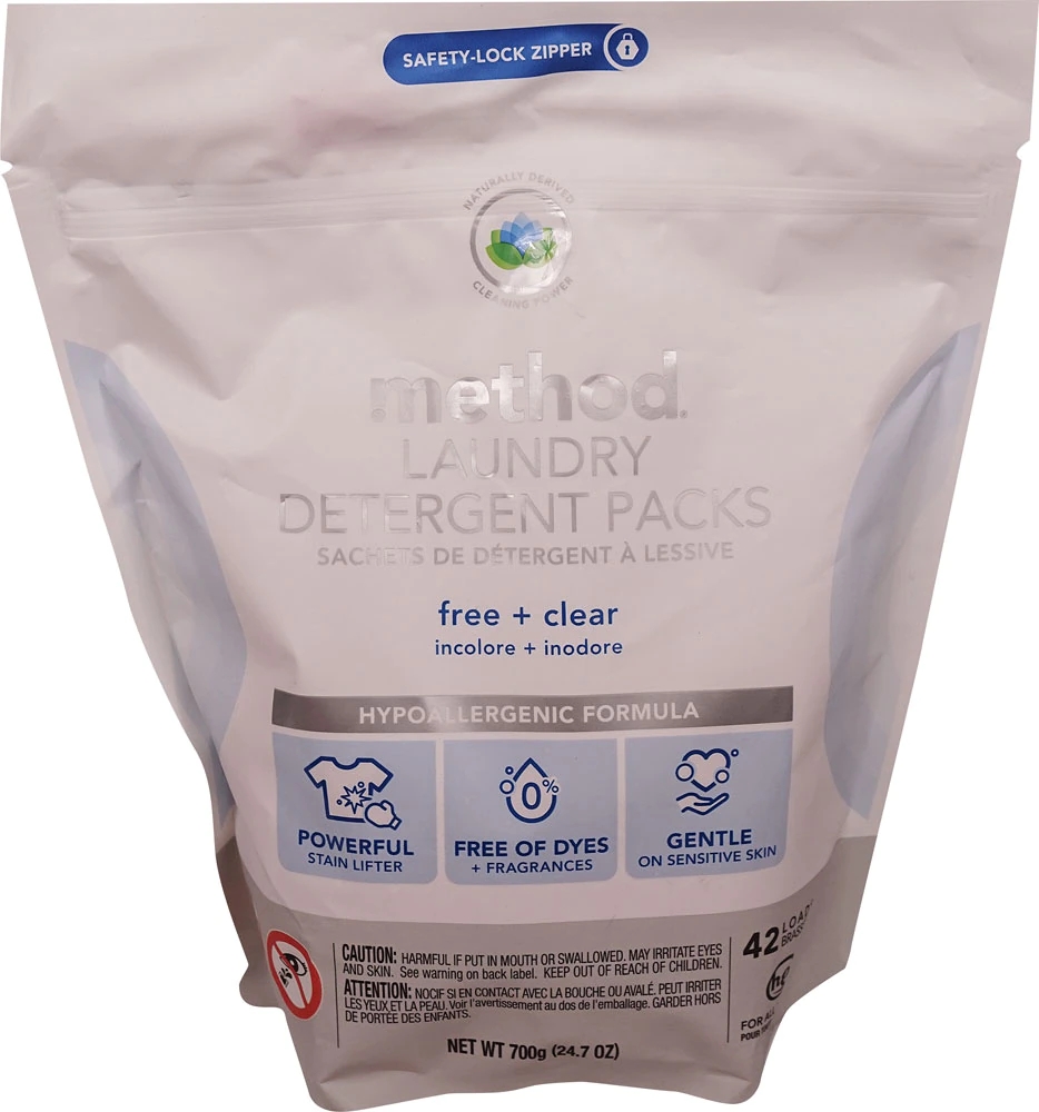 Method Laundry Detergent Packs Free and Clear 42 Loads 24.7 oz Deals ...