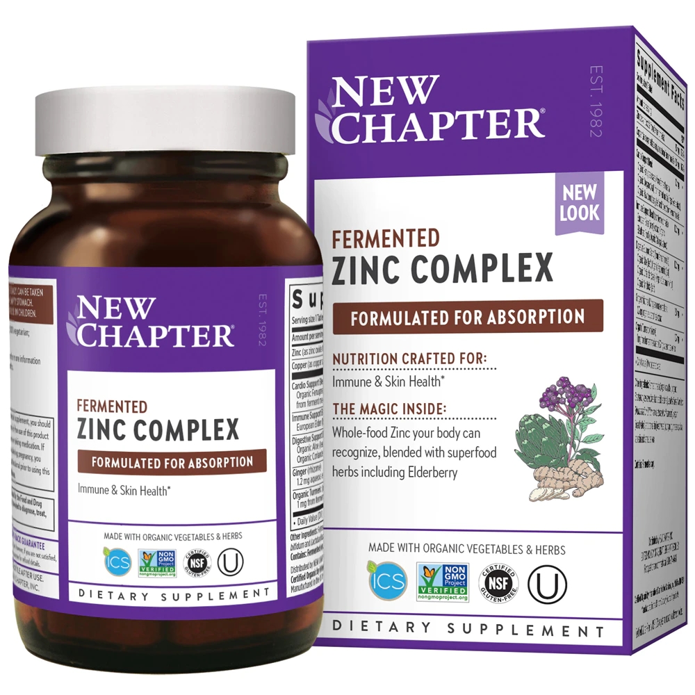 New Chapter Fermented Zinc Complex 60 Vegetarian Tablets Best Deals and ...