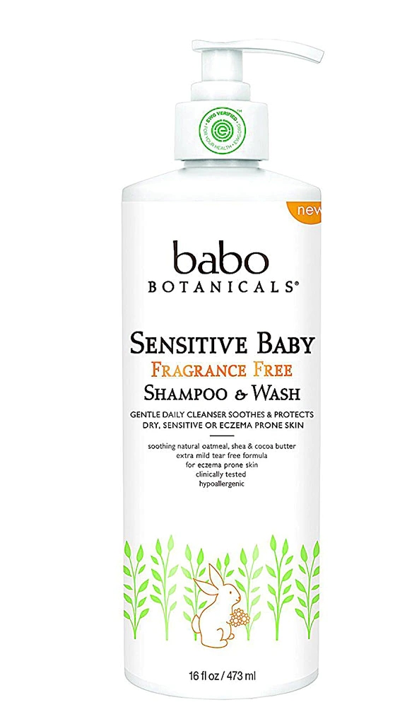 Babo Botanicals Sensitive Baby Shampoo & Wash Fragrance Free 16 fl oz ...