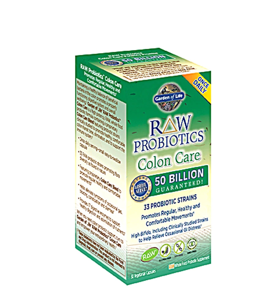 RAW Probiotics™ Colon Care -- 50 billion - 30 Vegetarian Capsules Deals ...