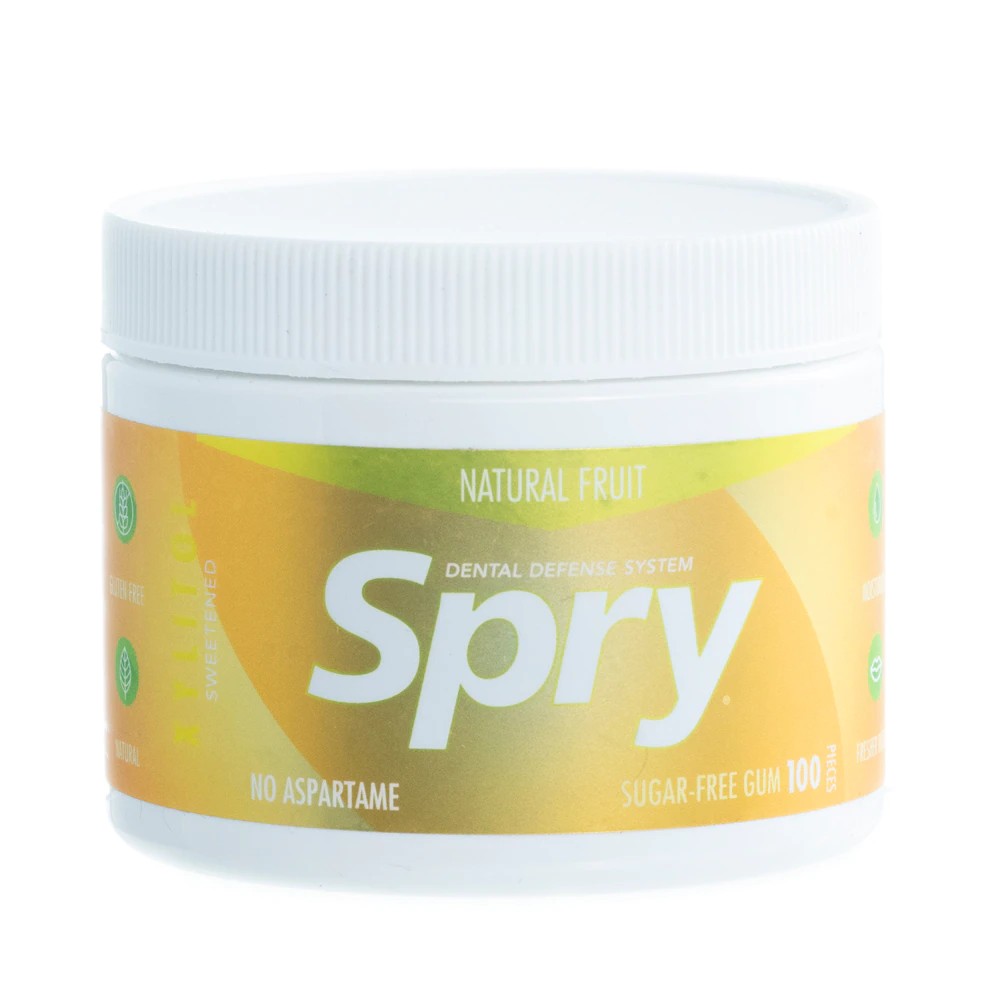 Spry Dental Defense Sugar-Free Gum with Xylitol Natural Fruit 100 ...