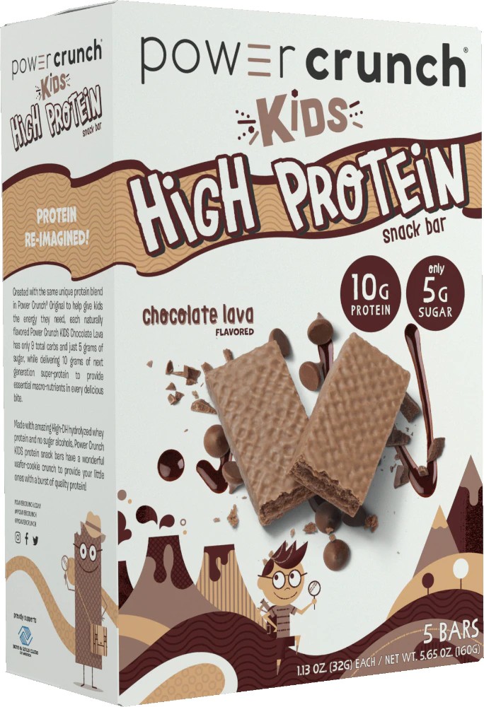 Power Crunch Kids High Protein Snack Bar Chocolate Lava 1.13 oz Each ...