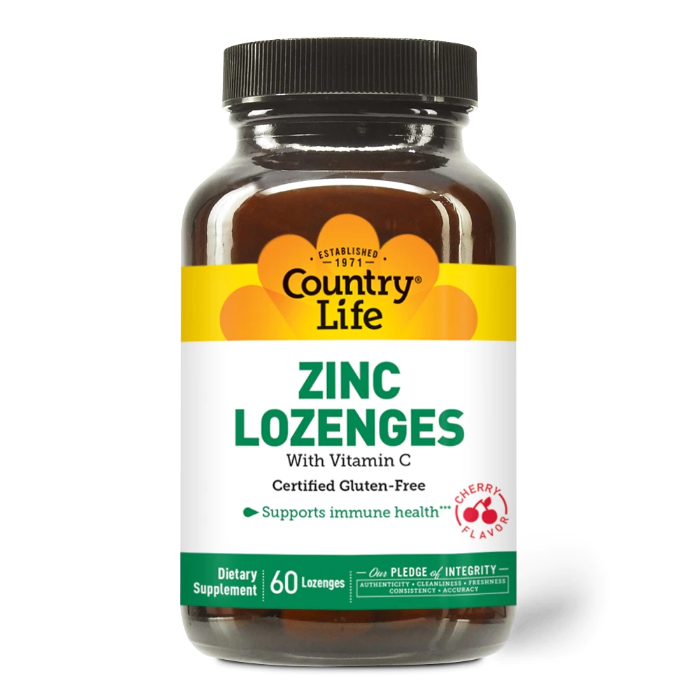 Country Life Zinc Lozenges with Vitamin C Cherry 60 Lozenges Die besten ...