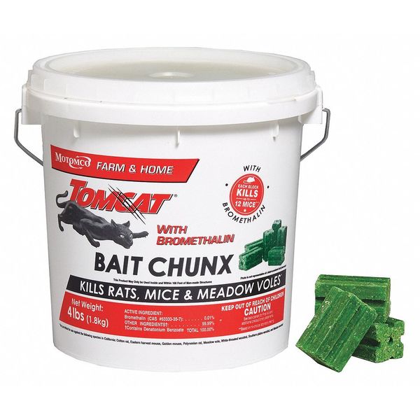4 lb Pail Bait Block Rodenticide, Green Blocks, 64 Blocks Per Pail Best ...
