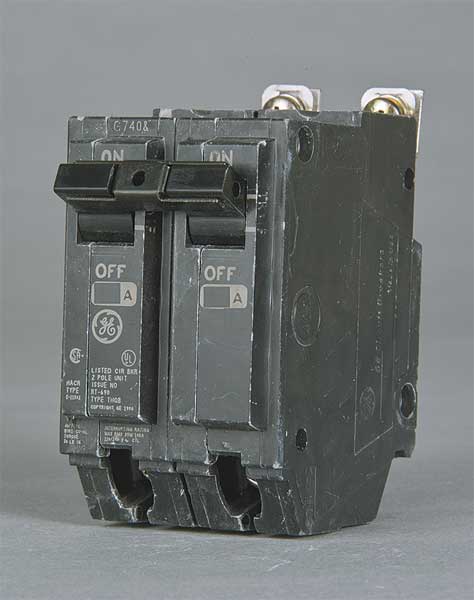 Miniature Circuit Breaker, THQB Series 60A, 2 Pole, 120/240V AC Best ...