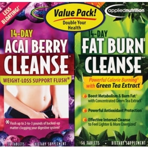 Applied Nutrition 14-Day Acai Berry Cleanse & 14-Day Fat Burn Cleanse ...