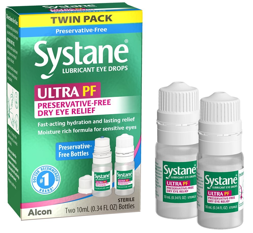 Systane Ultra Multi-Dose Eye Drops, Twin Pack, 10 mL, 0.68 oz - 0.34 oz ...