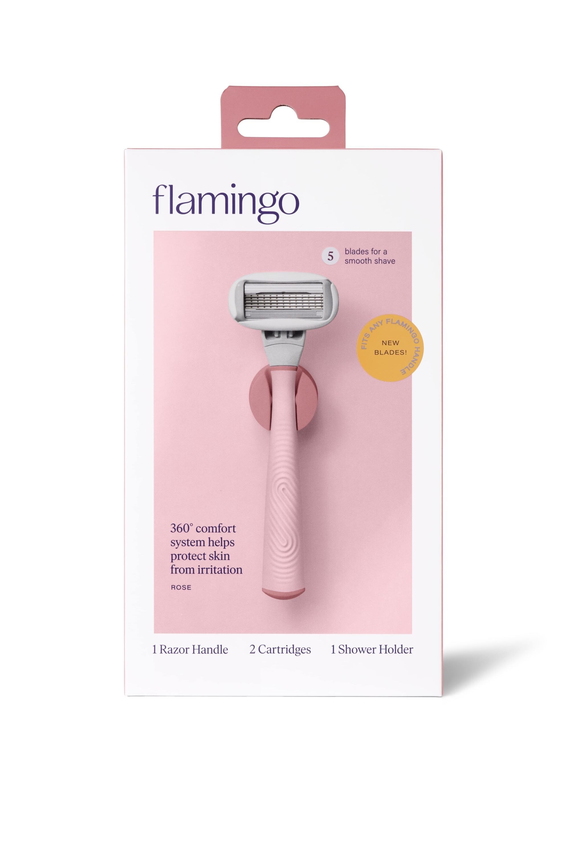 Flamingo Women's 5-Blade Razor +2 Razor Blade Refills + Shower Holder ...