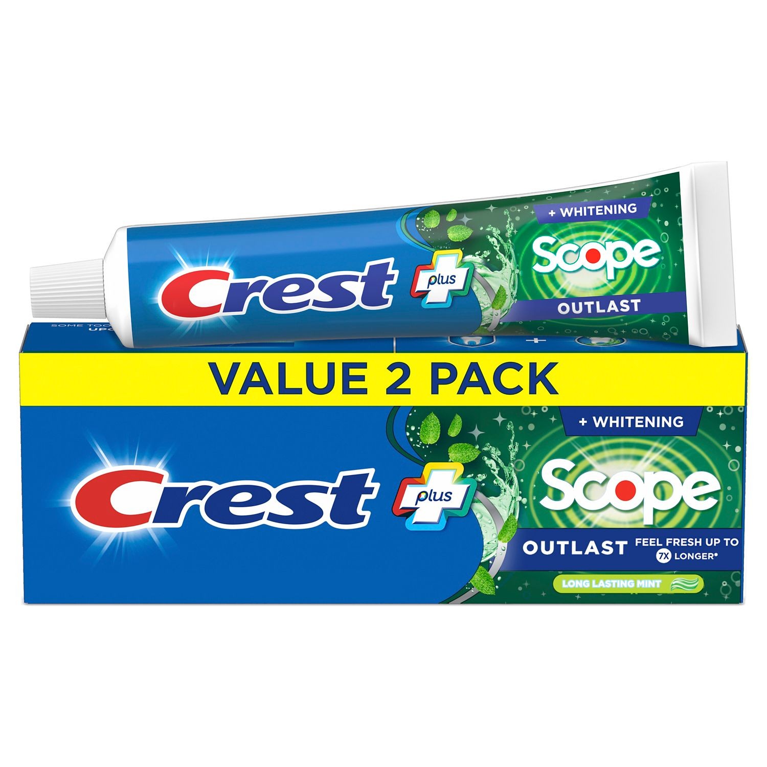 Crest Complete Plus Scope Outlast Whitening Fluoride Toothpaste, Long ...
