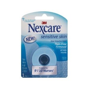 Nexcare Sensitive Skin Tape, 1 in x 4 yd (25.4 mm x 3.65 m) - 1 ct ...