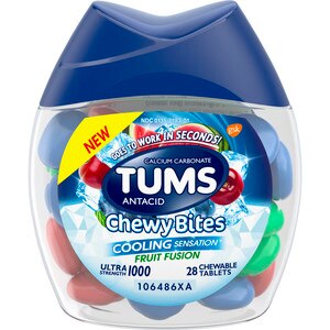 TUMS Chewy Bites with Fast Cooling Sensation Antacid Tablets, 28 ct ...
