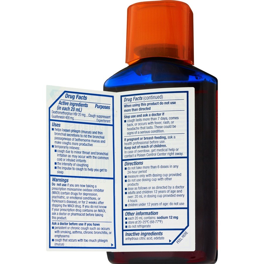 Delsym Adult Cough Plus Chest Congestion DM Liquid, Cherry Flavor, 6 OZ ...