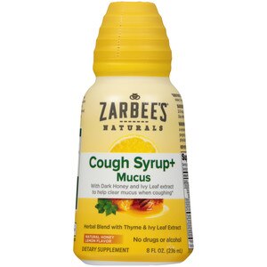 Zarbees Zarbee's Adult Cough Syrup + Mucus with Honey, Ivy Leaf ...