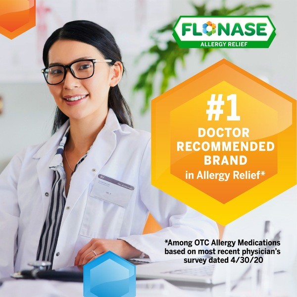 Flonase Non-Drowsy 24HR Allergy Relief Nasal Spray, 72 Sprays ...