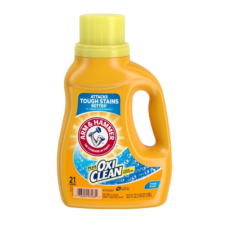 Arm & Hammer Oxi Clean Stain Fighters Detergent, Fresh Scent, 33.5 OZ ...