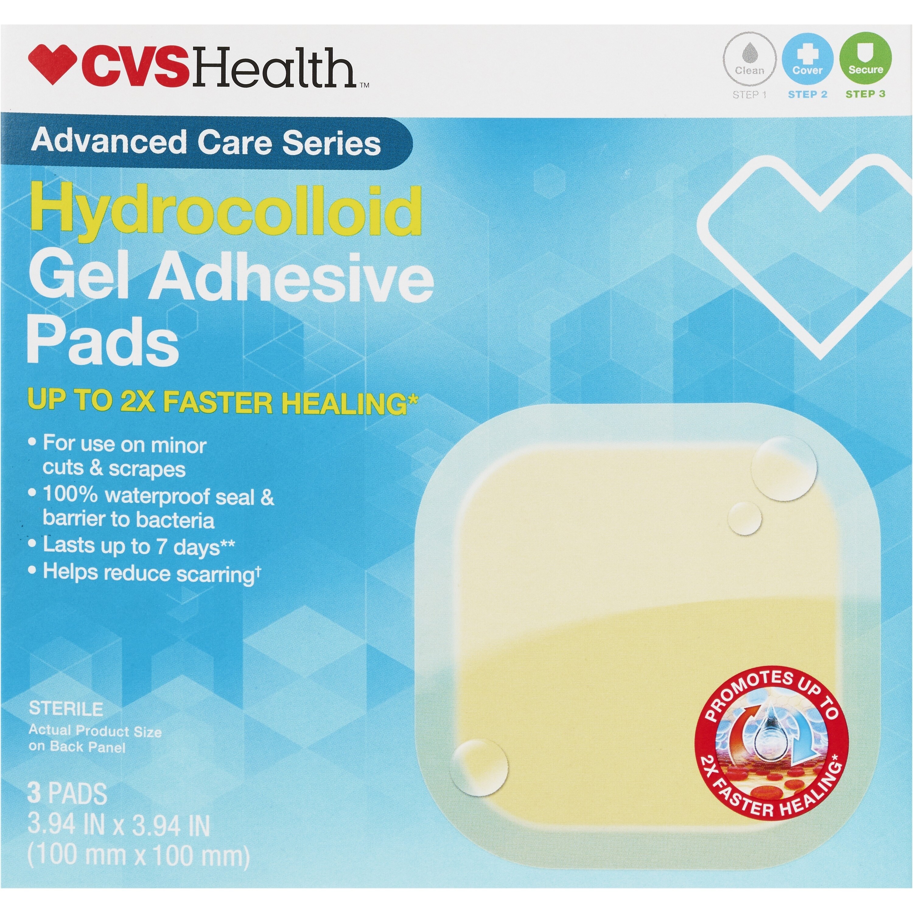 CVS Advanced Healing Hydrocolloid Adhesive Pads, 3 CT De beste ...