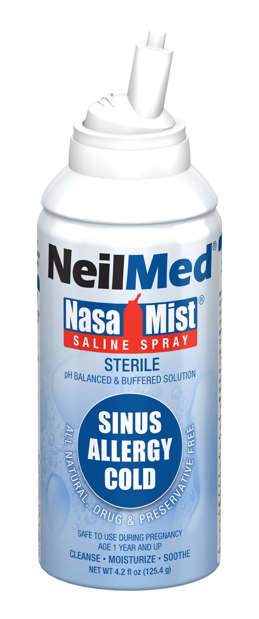 NeilMed NasaMist Isotonic Sterile Saline Spray Canister, 4.2oz Best ...