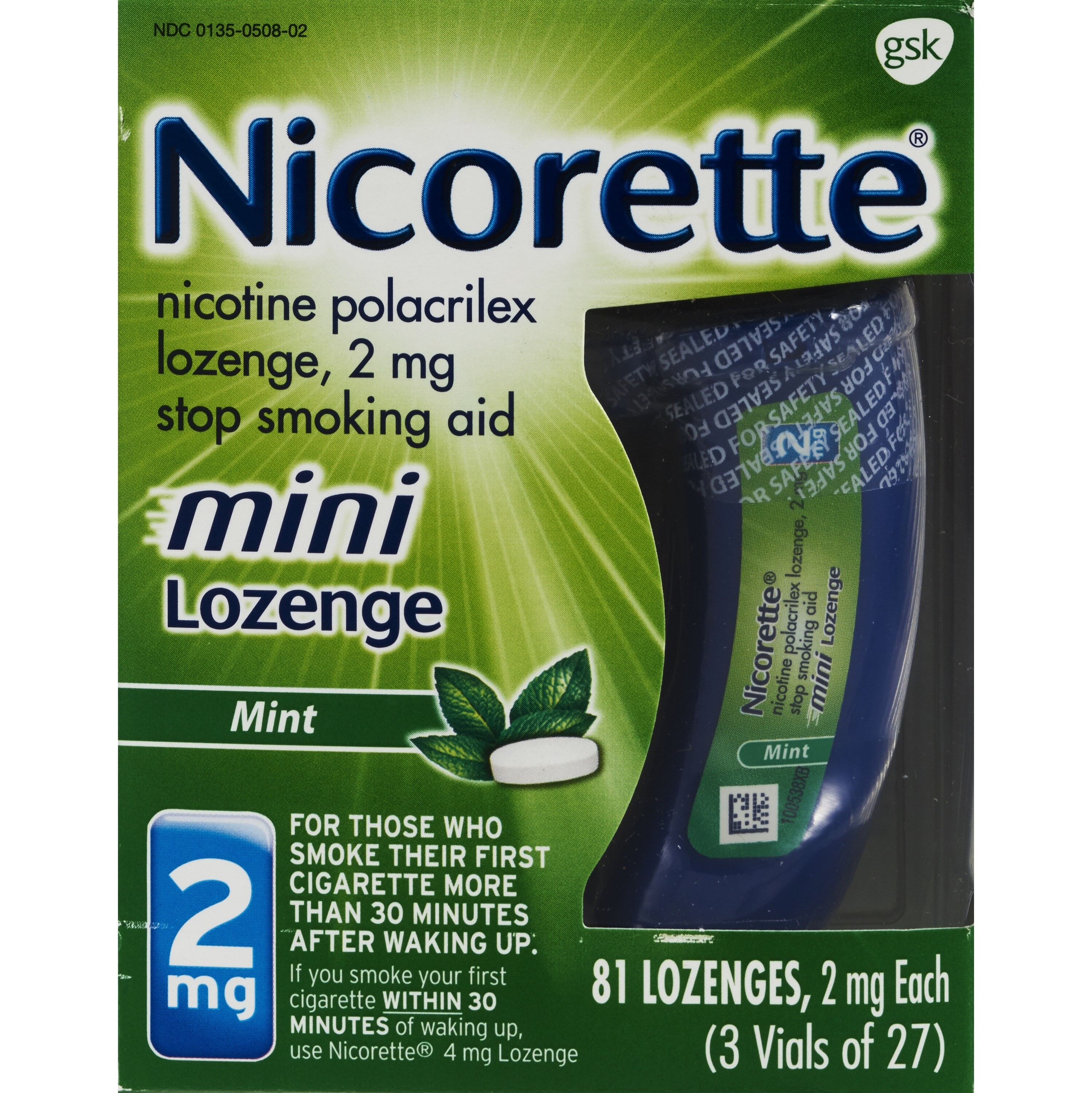 Nicorette 2mg Mini Lozenges, Mint, 81 CT Deals and Price History at ...