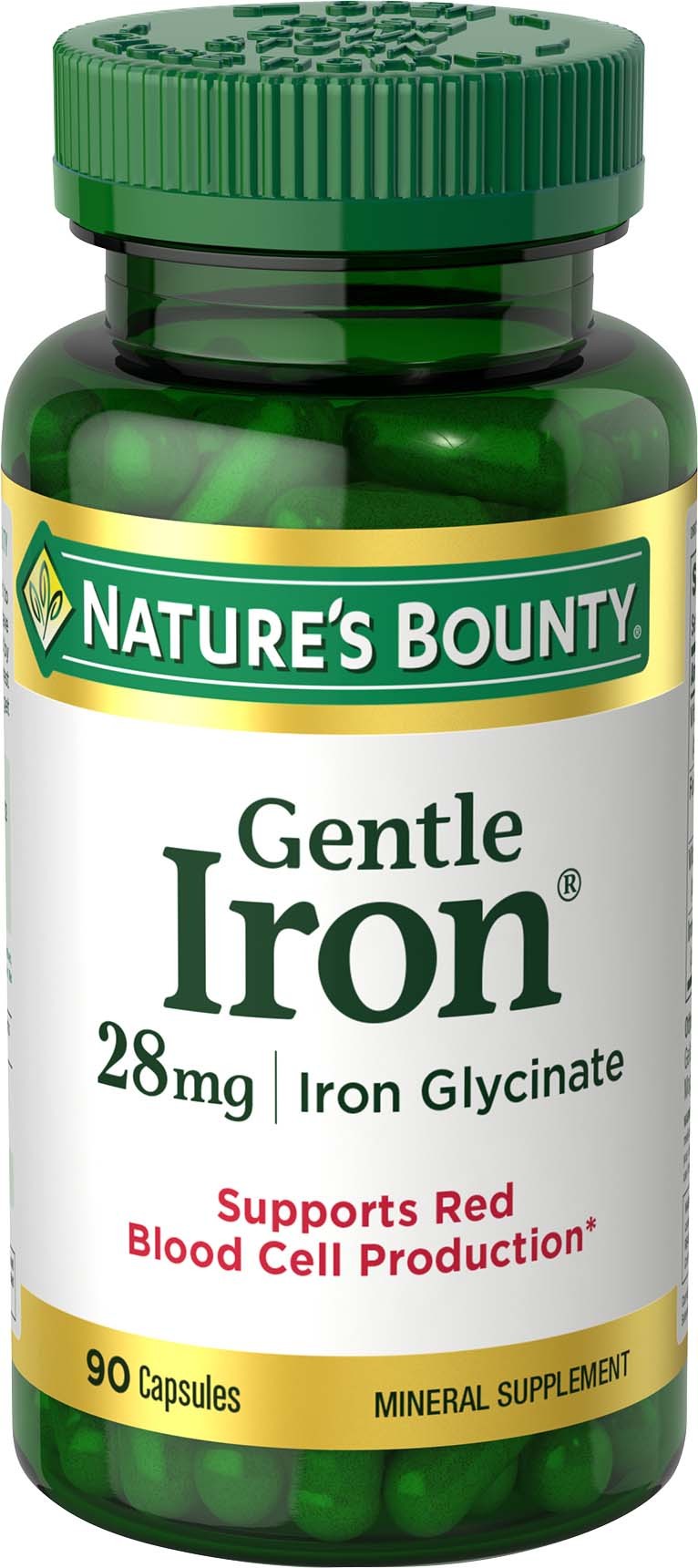 Nature's Bounty Gentle Iron Capsules, 28 Mg, 90 CT Deals and Price ...