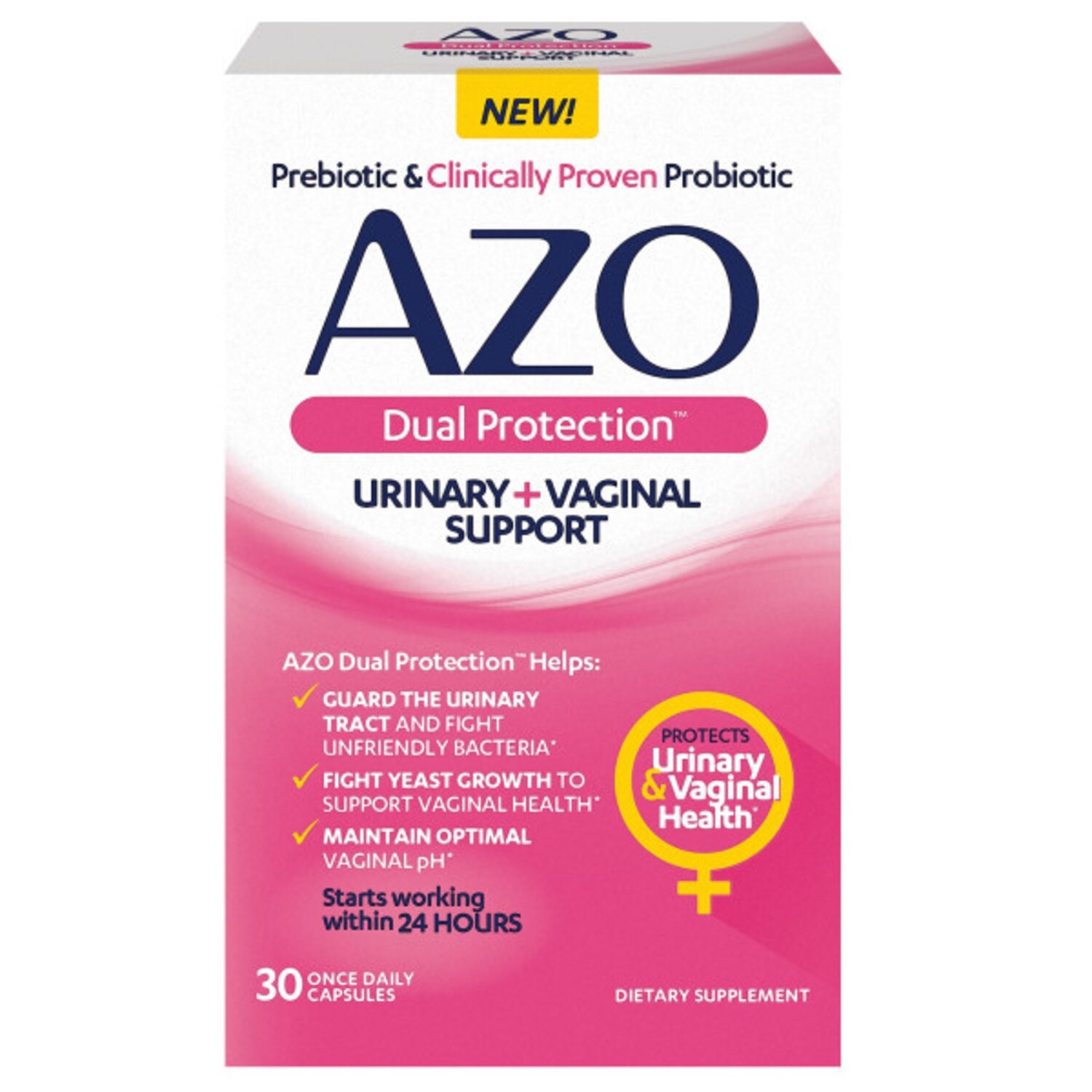 Azo Dual Protection Urinary & Vaginal Support, 30 CT Deals and Price ...