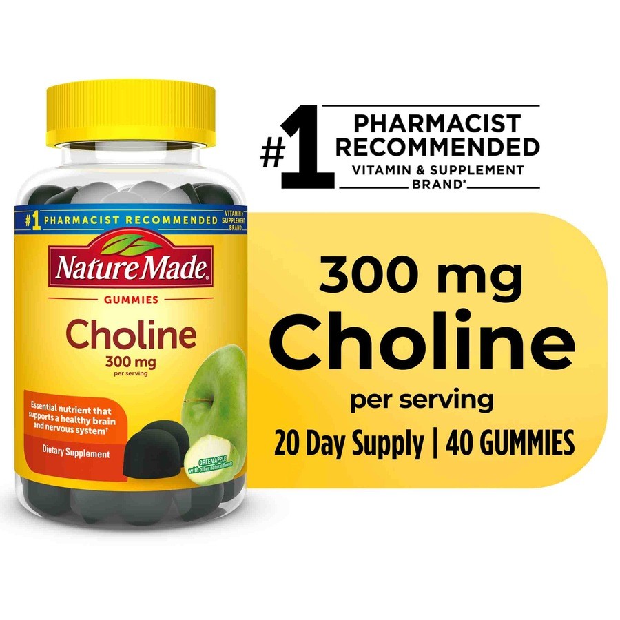 Nature Made Choline Supplements, Supports Liver Health, Nervous System ...