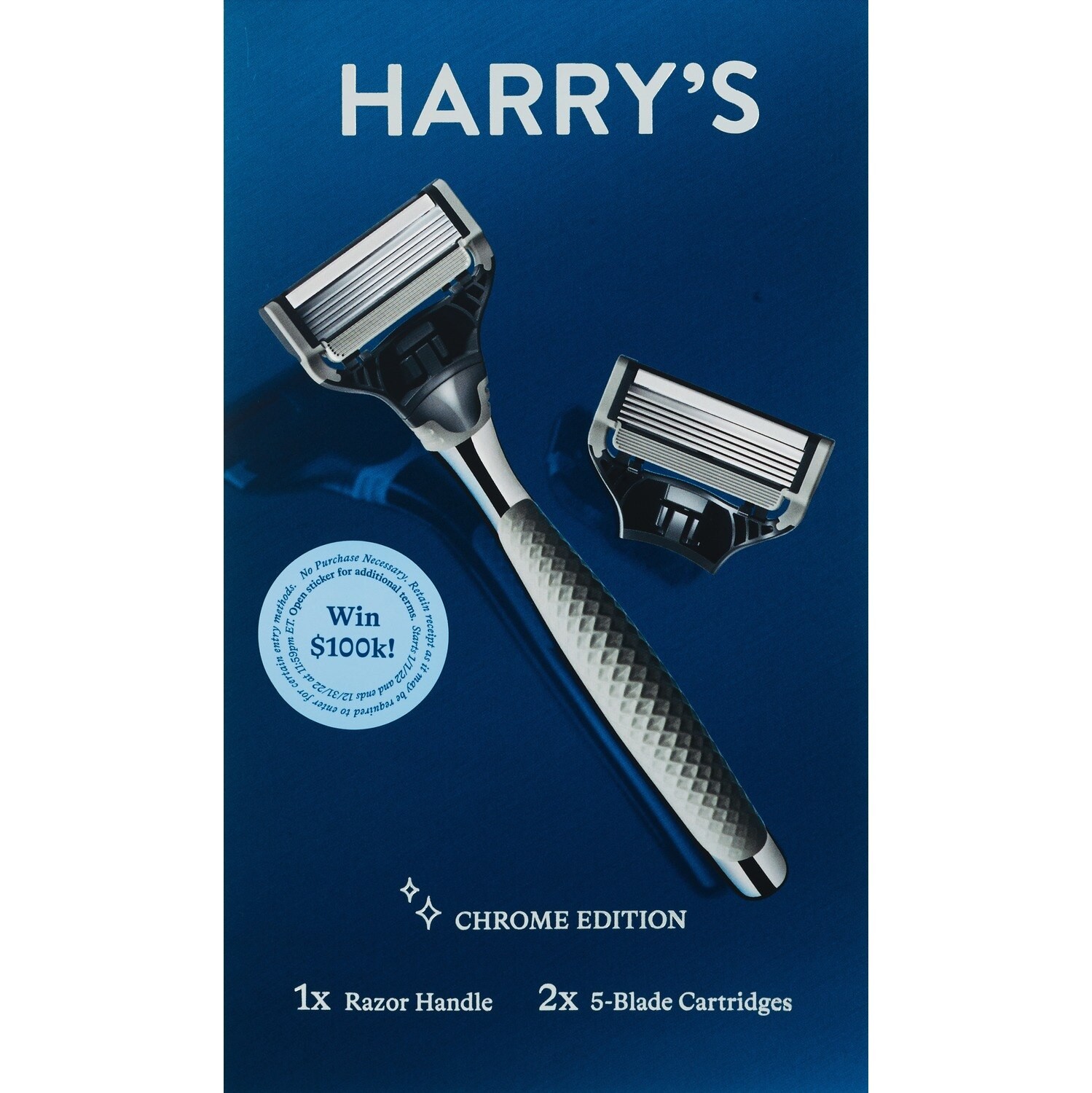 Harry's Chrome Edition 5-Blade Razor + 2 Razor Blade Refills Best Deals ...