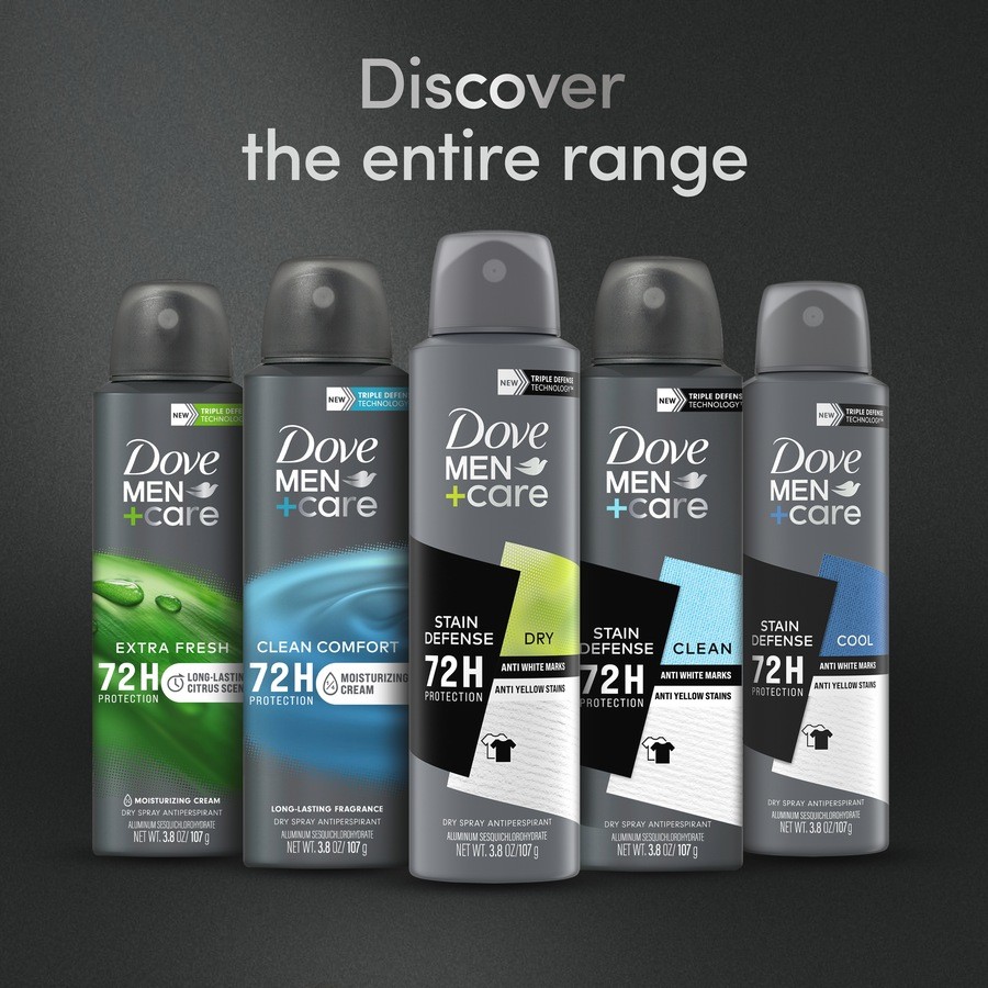 Dove Men+Care 72-Hour Stain Defense Antiperspirant Dry Spray Best Deals ...