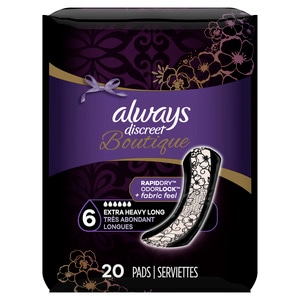 Always Discreet Boutique Incontinence Pads, Extra Heavy Absorbency ...