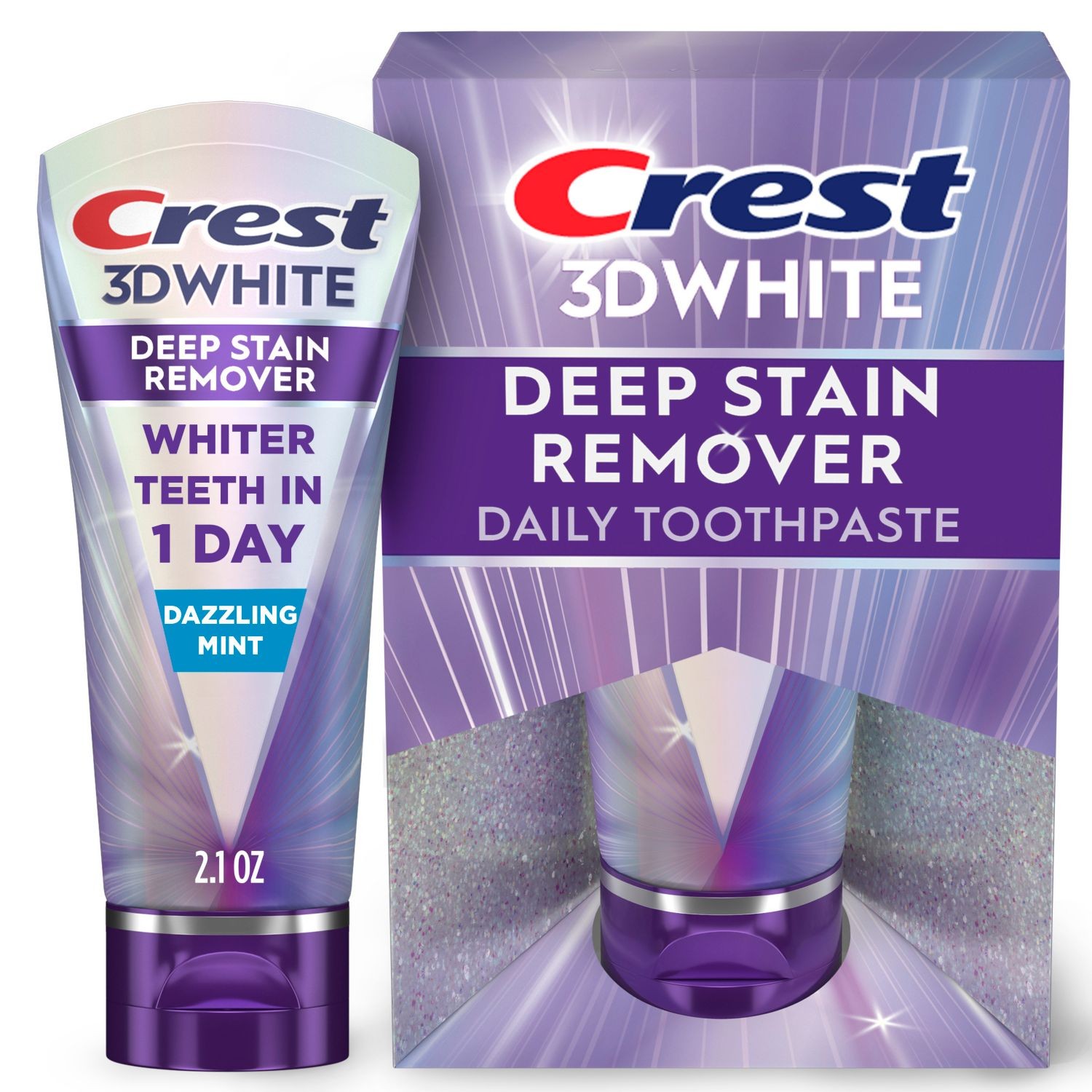 Crest 3D White Brilliance Deep Stain Remover Daily Toothpaste, Dazzling ...