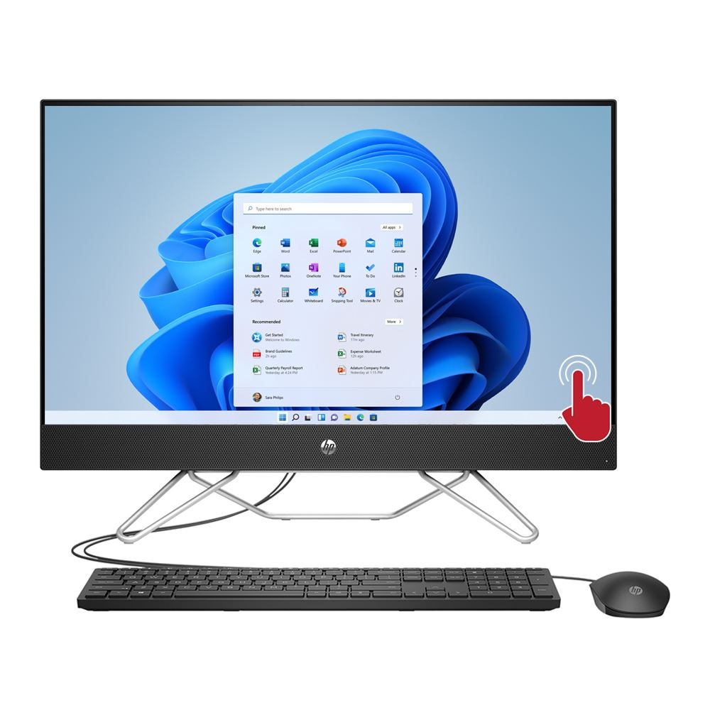 HP 27-cb0060 27" All-in-One Desktop Computer 27" FHD IPS Three-Sided ...