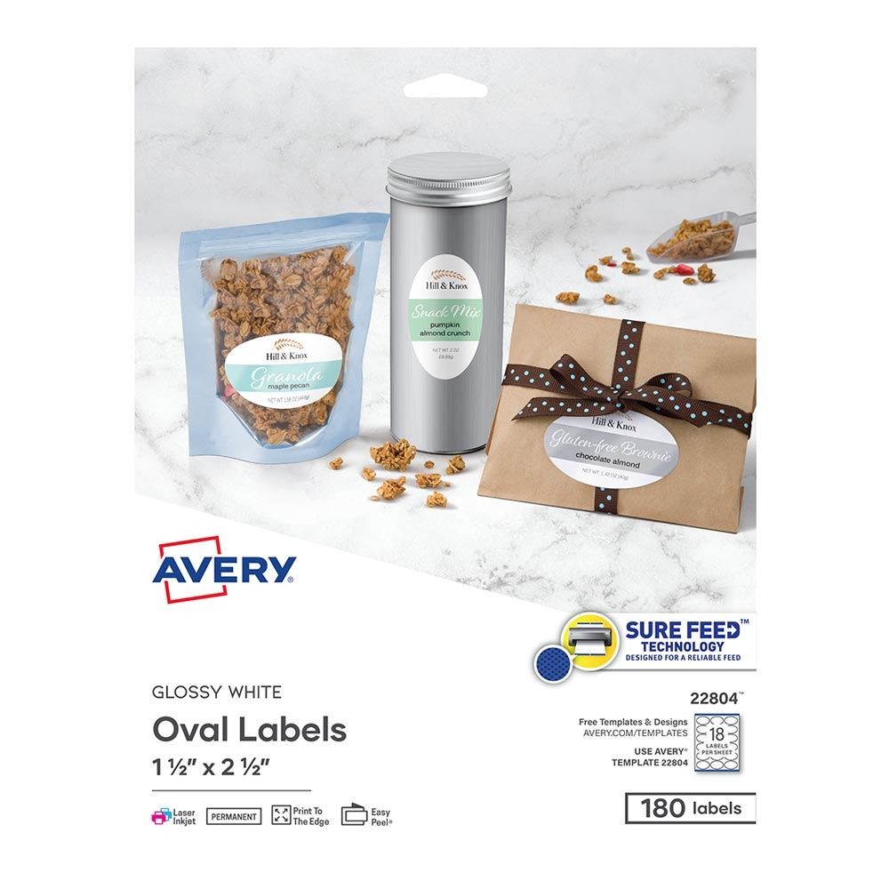 Mejores ofertas e historial de precios de Avery 22804 Oval Labels Sure ...