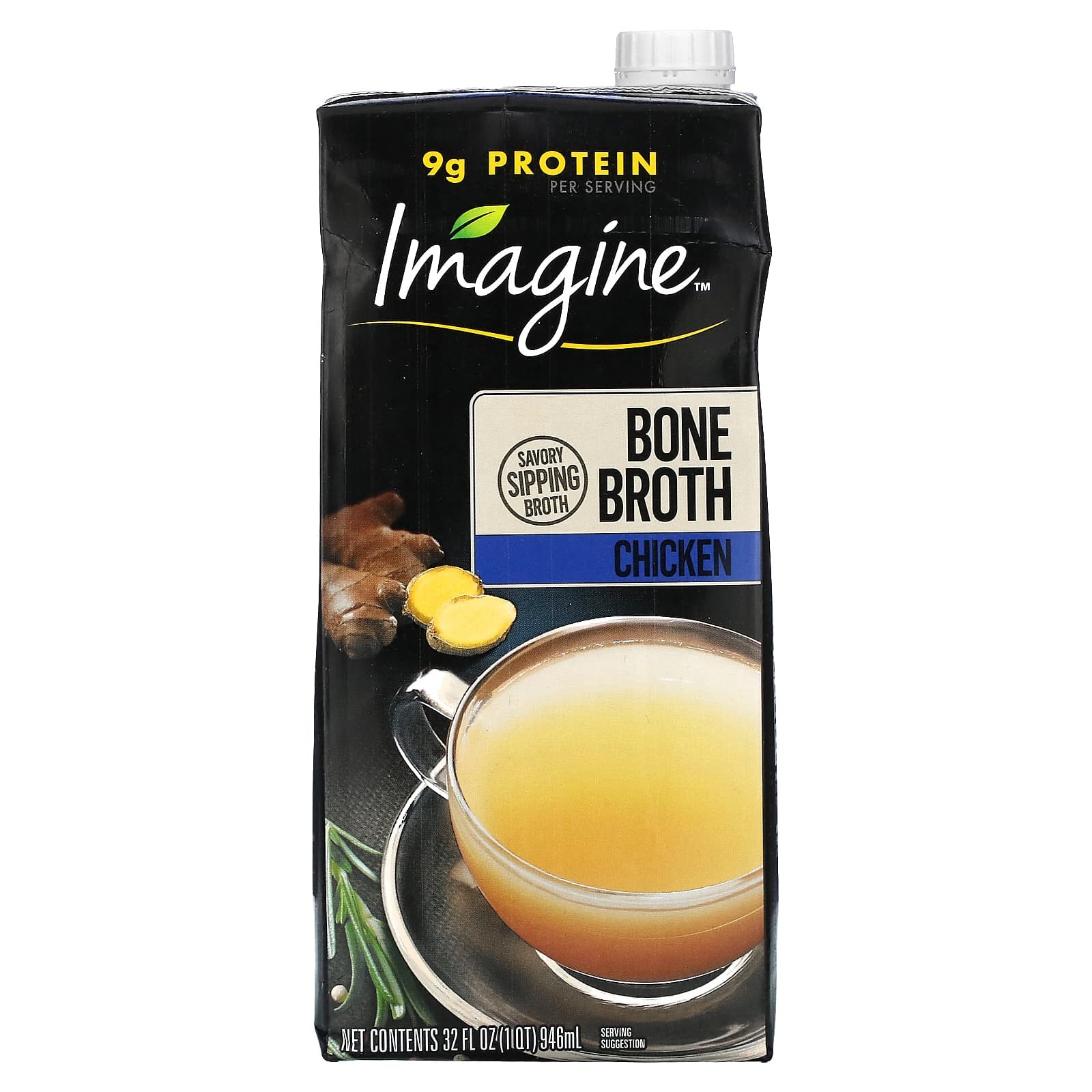 Imagine Soups, Bone Broth, Chicken, 32 fl oz (946 ml) Deals and Price ...