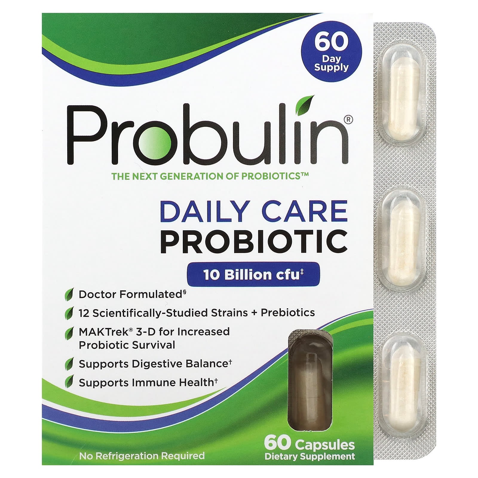 Probulin, Daily Care Probiotic, 10 Billion CFU, 60 Capsules Deals and ...