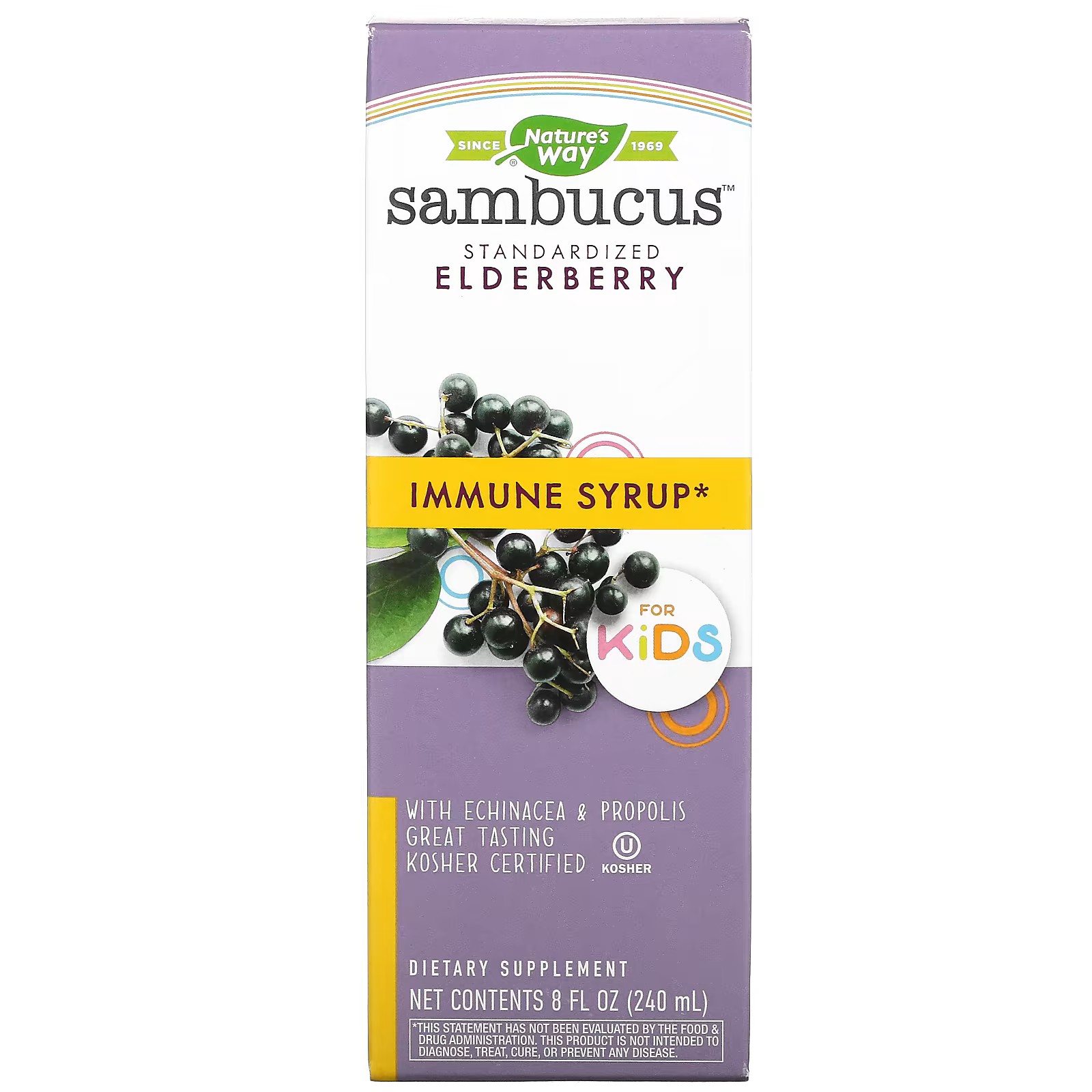 Nature's Way, Sambucus for Kids, Standardized Elderberry, Immune Syrup ...