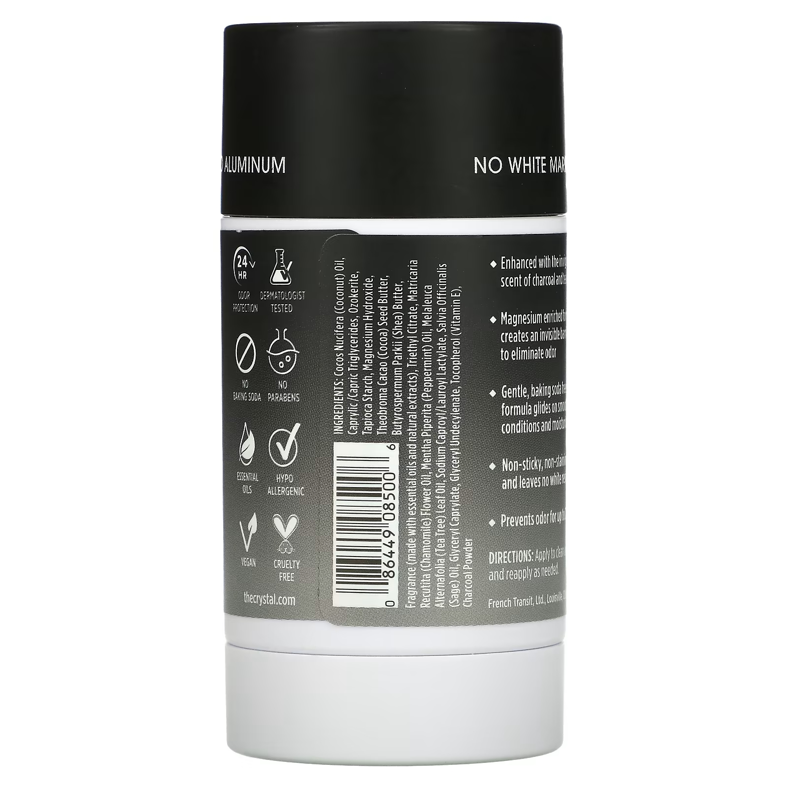 Crystal Body Deodorant Magnesium Enriched Deodorant Charcoal Tea