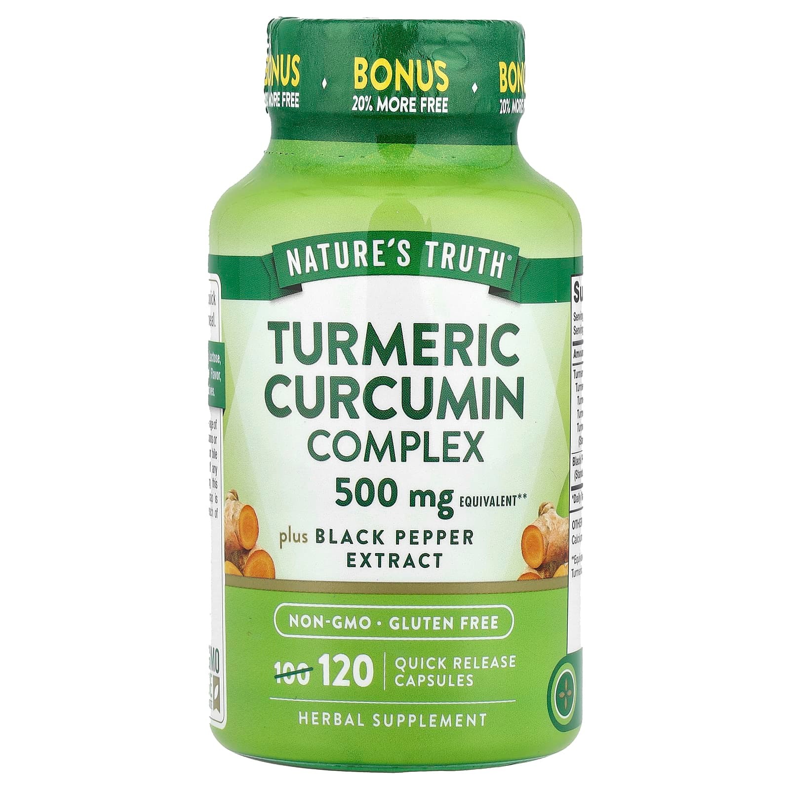 Nature's Truth, Turmeric Curcumin Complex Plus Black Pepper Extract ...