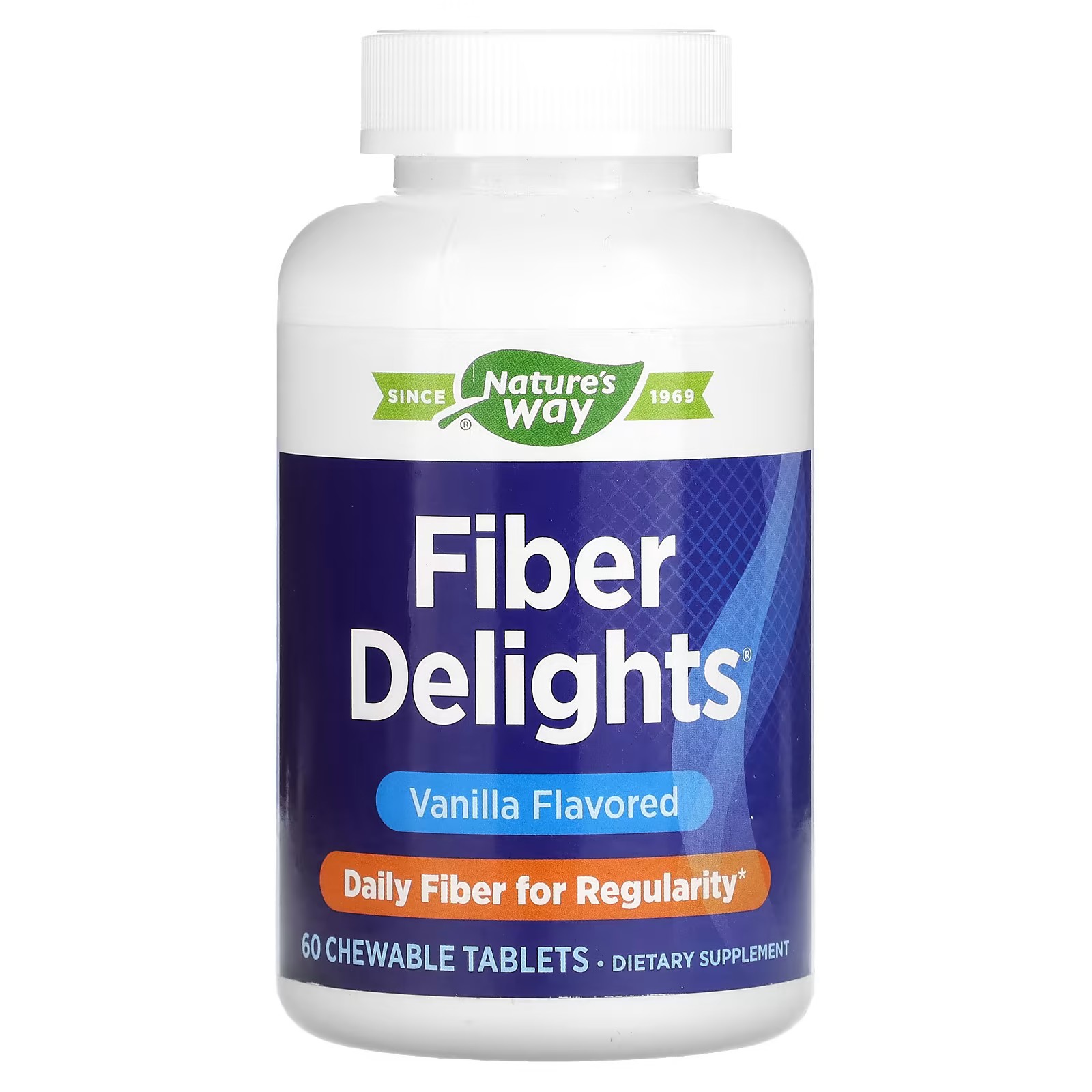 Nature's Way, Fiber Delights®, Vanilla, 60 Chewable Tablets (2.2 g per ...