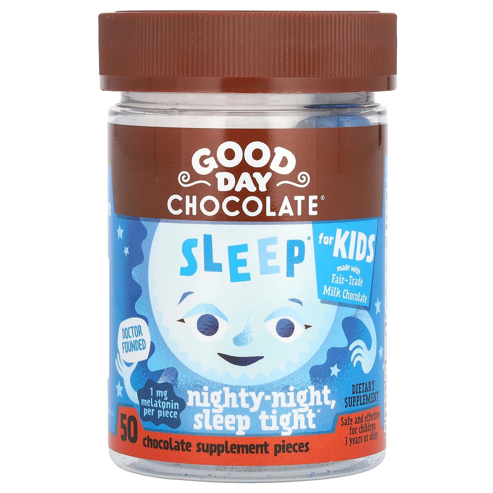 Good Day Chocolate, Sleep For Kids, Chocolate, 1 mg, 50 Pieces Best ...