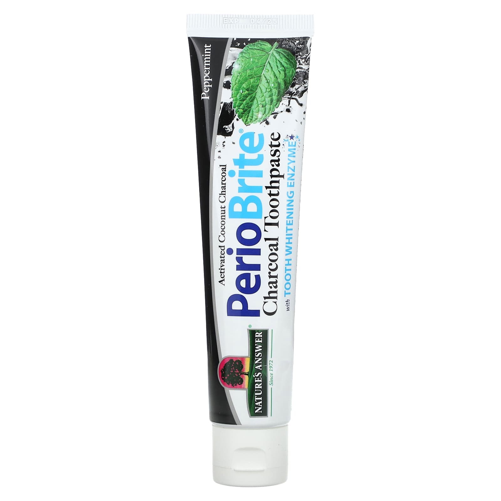 Nature's Answer, PerioBrite Charcoal Toothpaste, Peppermint, 4 oz (113. ...