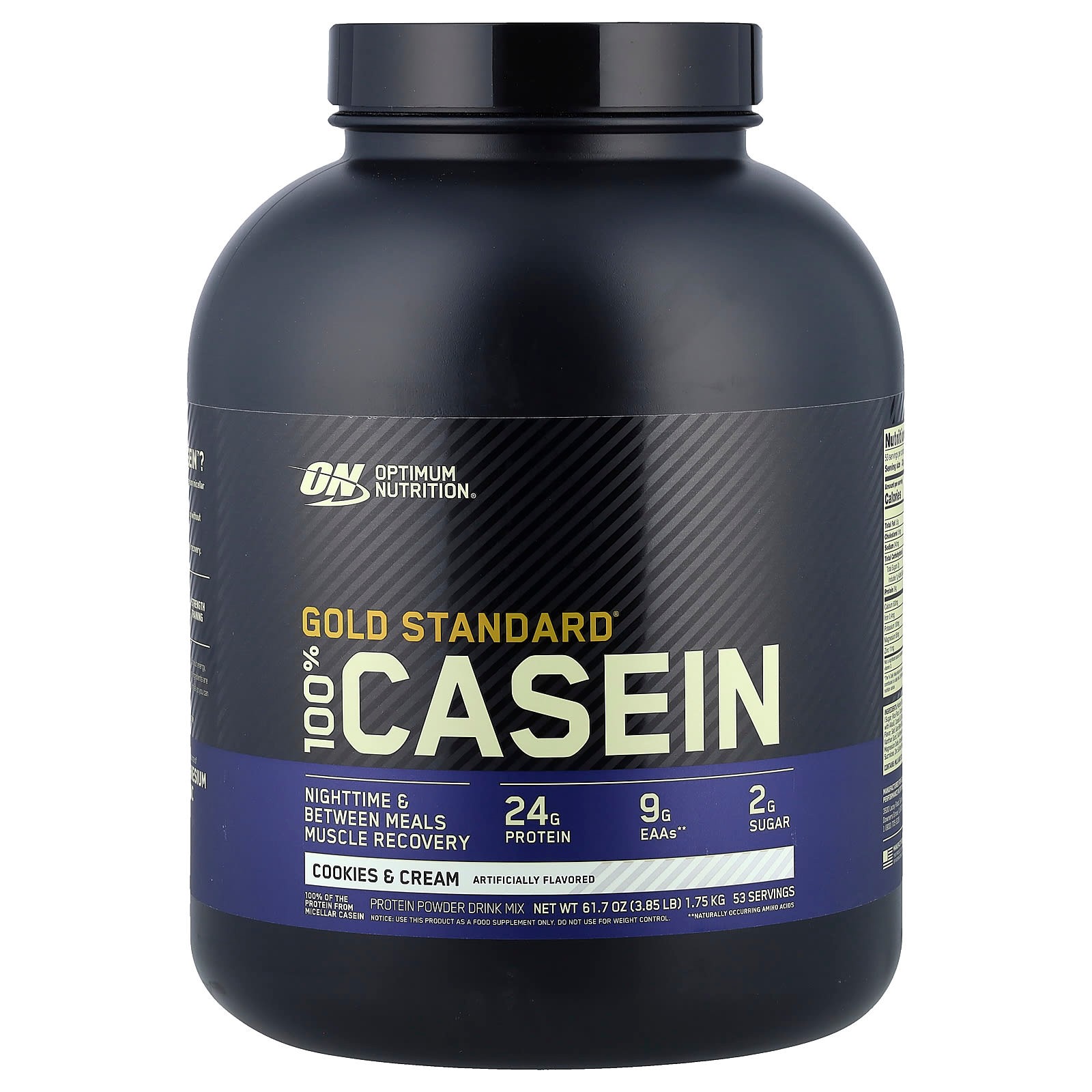 Optimum Nutrition, Gold Standard® 100% Casein, Cookies & Cream, 3.85 lb ...