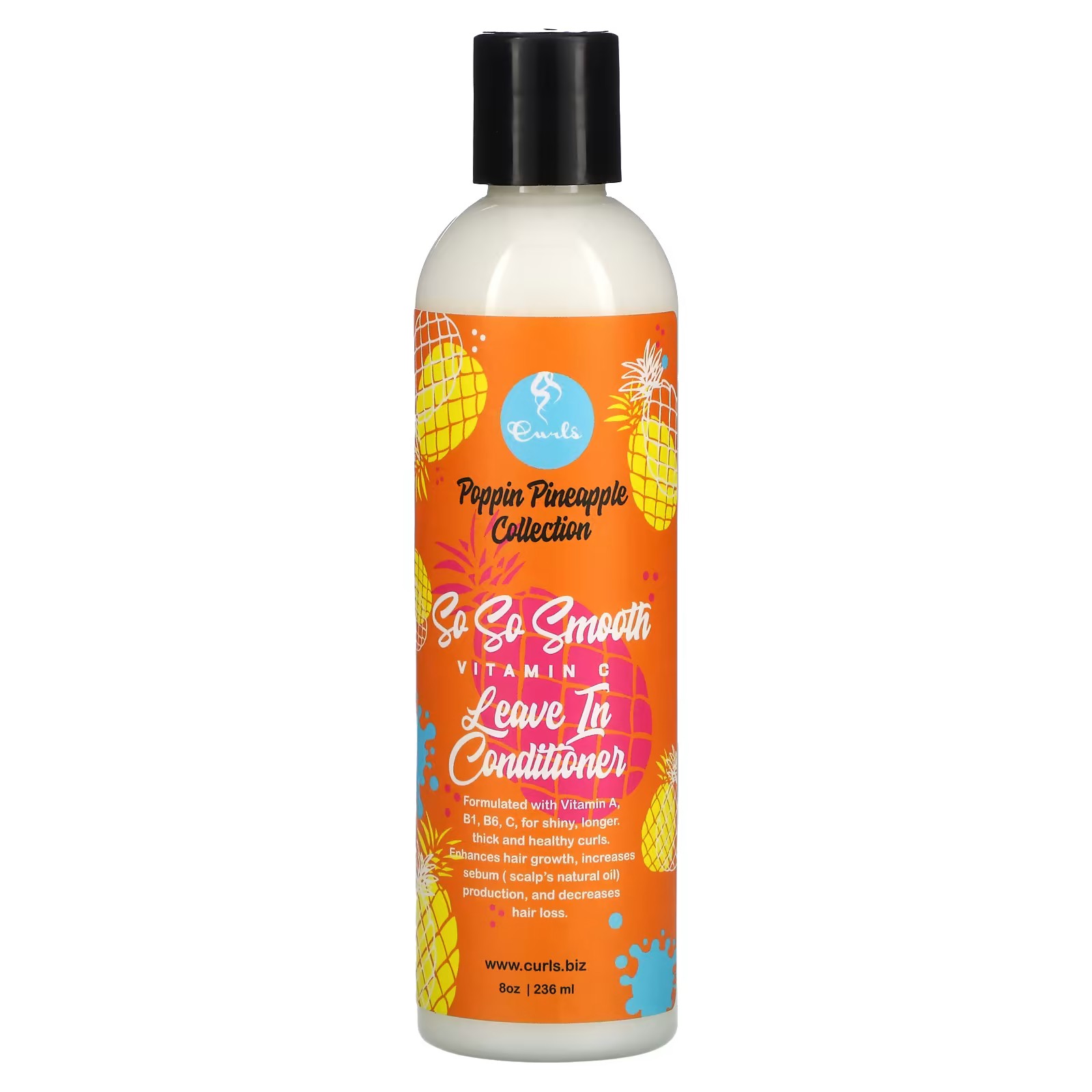 Curls, Poppin Pineapple Collection, So So Smooth, Vitamin C, Leave In ...