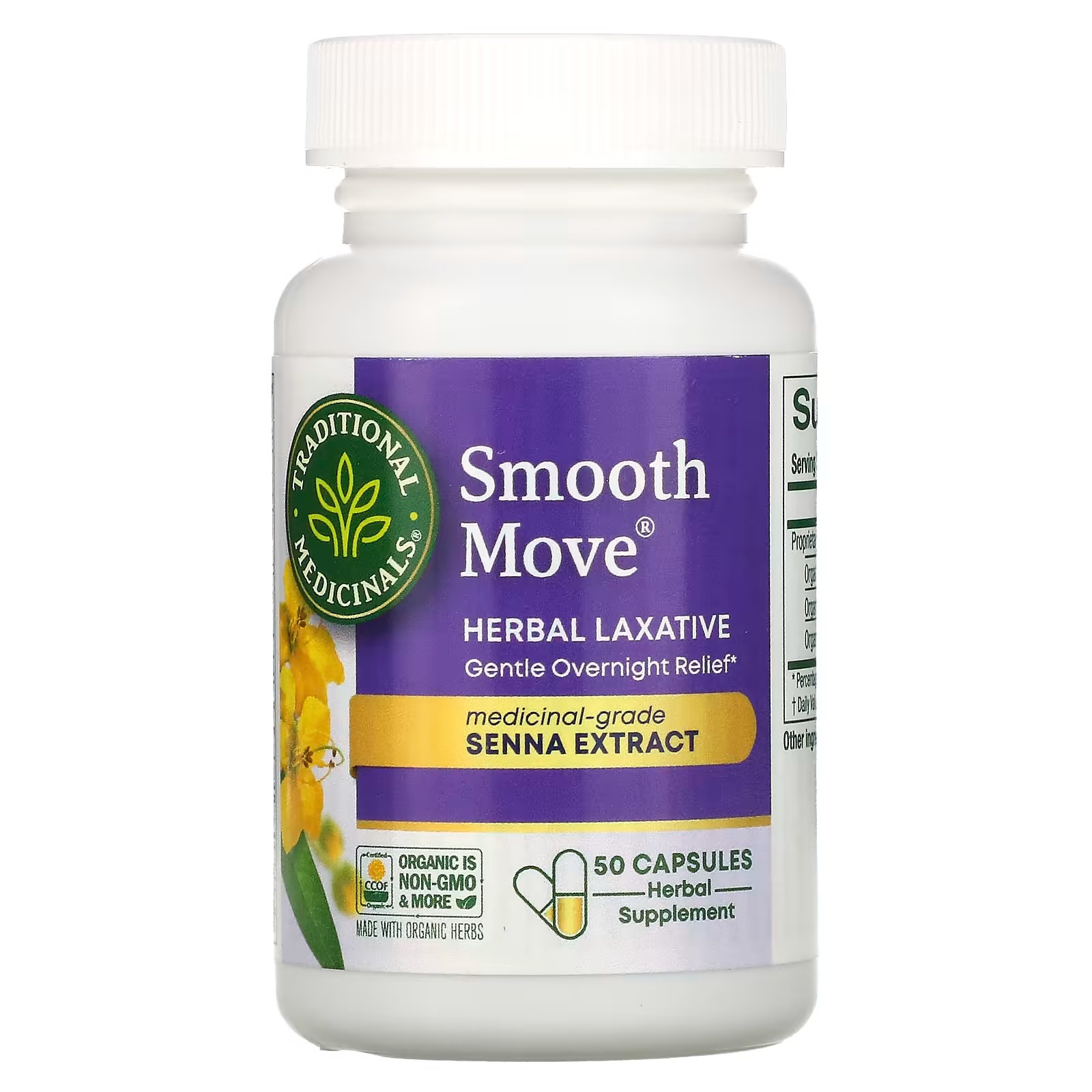 Traditional Medicinals, Smooth Move Capsules, Senna, 50 Capsules Best ...